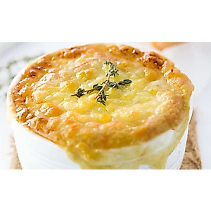 Pillivuyt, Classic White Porcelain French Onion Soup Bowl, with Ears, Imported from France, Oven to Microwave to Table