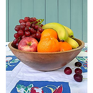 Fairwood Way Wooden Salad Bowl Set with Serving Utensils - Rustic Mango Wood Bowl with Servers - 11.5 Inch Natural Wood Bowl and Servers