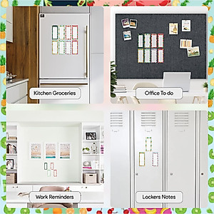 8 Magnetic Notepads - Large Notepads for Grocery List, Shopping List, To-Do List, Reminders, Recipes -Magnetic Back- Memo Notepad with Realistic Fruit Designs | 60 Sheets per Pad 9 x 3.5 inch (8 Pack)