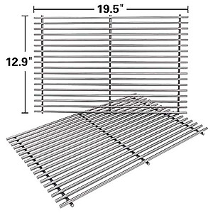 SHINESTAR Stainless Steel Grates Replacement for Weber Genesis E-330, E-310, Genesis 300 Series Grill Parts, 19.5 x 12.9 Inch, 2-Pack, 7mm