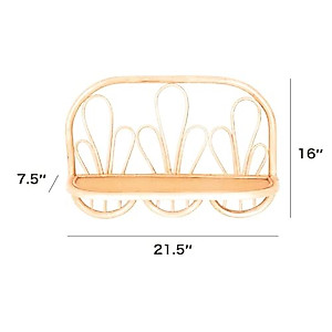 Bamboo Floating Shelf, HANDCRAFTED, Rattan Shelf, Rattan Wall Shelf, Small Shelf Nursery, Decorative Shelves for Wall, Boho Nursery Wall Decor, Cute Wall Shelves, Kids, Bohemian Floating Bookshelves