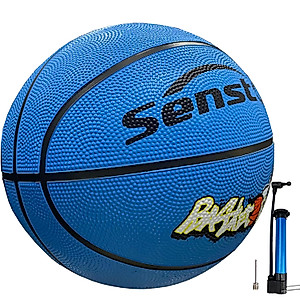 Senston 27.5" Kids Junior Basketball Balls Youth Size 5 Basketballs 27 inch Boys Game Ball Blue