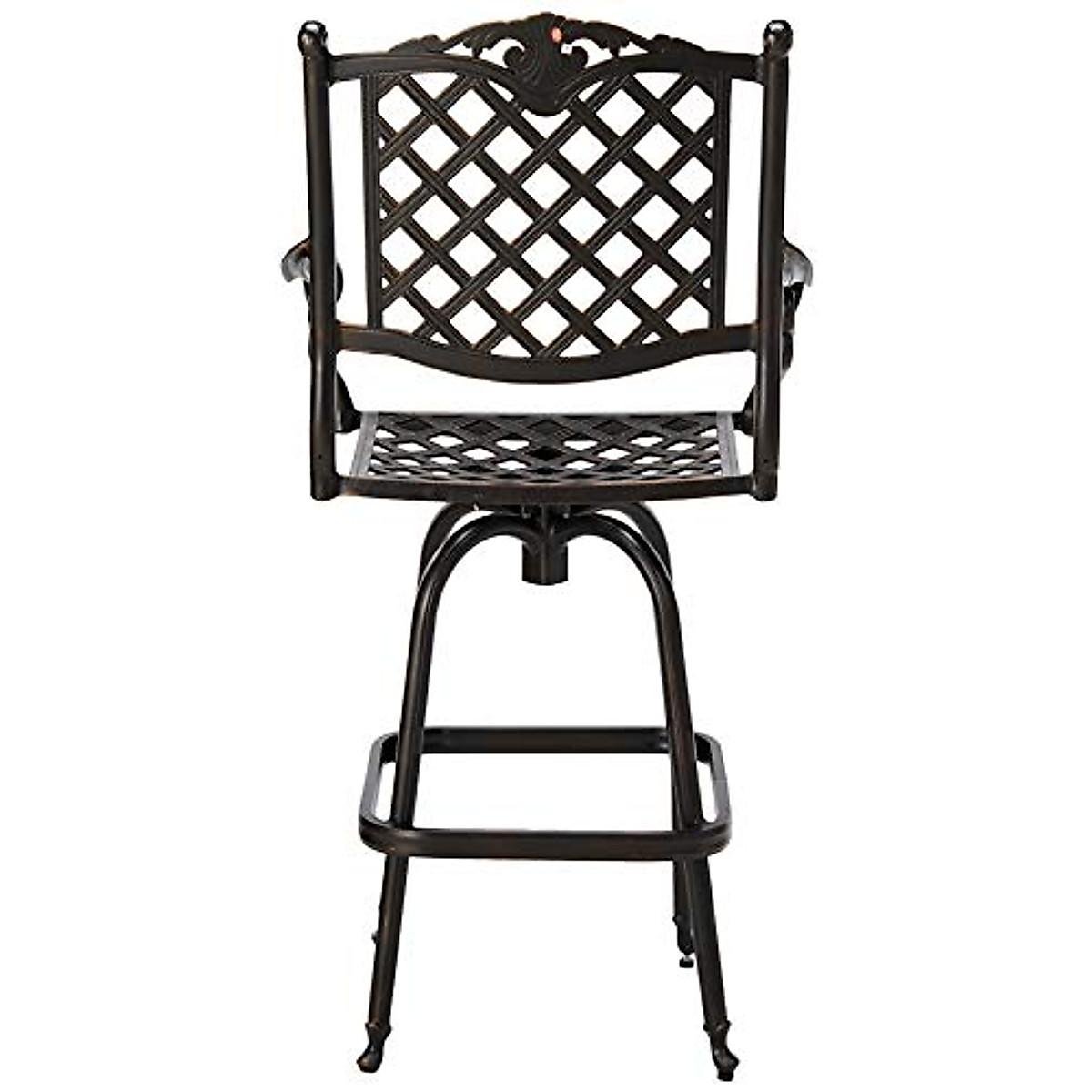 Christopher Knight Home Avon Outdoor Cast Aluminum Bar stool, Shiny Copper