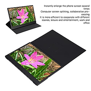 Portable Laptop Monitor, 1440P IPS 100-240V 13.3 Inch Laptop Monitor Ultra Slim HDR for PS4 for Travel (US Plug)