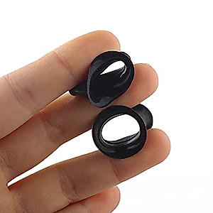 Pair 1/2" (12MM) CLEAR SILICONE EYELET TUNNELS Double Flare Gauges Thin Soft Flexible Flesh Plugs (2pcs)