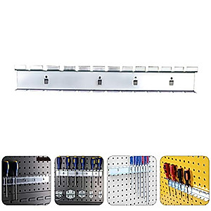 DOITOOL Screwdriver Storage Rack Tool Tray Holder Rack Wall Mount Organizer Tool Trays Storage Hanger Holder for Home Garage Garden (Silver)