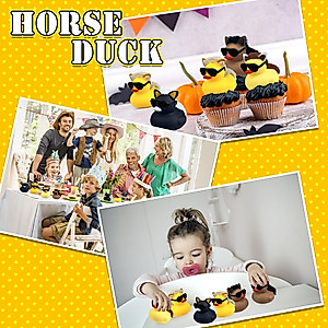 12 Sets Horse Duck with Glasses Mini Western Duck Toys for Baby Shower Birthday Cowboy Cowgirl Horse Farm Western Theme Party Gift Favor Decorations