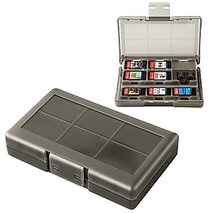 Xahpower Game Card Case Holder for Nintendo Switch, 24-in-1 Game Storage Case Compatible with Nintendo Switch/ Switch Lite/ Switch Oled Catridge Storage Box Black