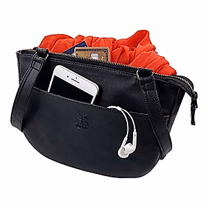 Santa Playa, Purse Handmade from Vegan Cactus Leather - Durable, All Natural, Eco-Friendly Material - Trendy Crossbody, Fashion Handbag, Stylish Shoulder Bag for Everyday Use or Travel - Carbon Cactus