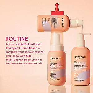 Evereden Kids Shampoo and Conditioner 2 in 1: Cool Peach, 8.5 fl oz. | Gentle Kids Skin Care | Non-toxic and Clean Ingredients