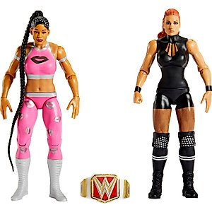 Mattel WWE Becky Lynch vs Bianca Belair Championship Showdown Action Figure 2-Pack with RAW Women's Championship, 6-inch
