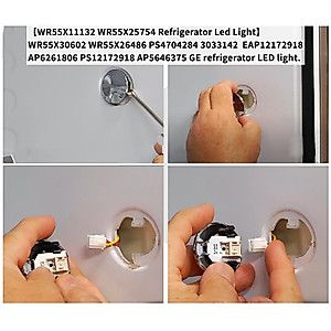 WR55X11132 WR55X25754 Compatible with GE Refrigerator Led Light and Cover Assembly Replace Refrigerator Led Light Assembly WR55X30603 WR55X26487 WR55X26486 WR55X30602