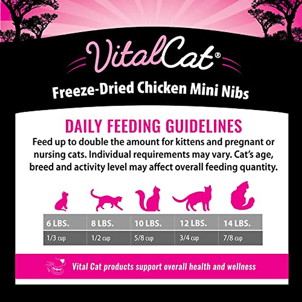 Vital Essentials Freeze Dried Cat Food, Chicken Mini Nibs 12 oz