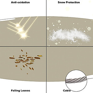 INFRANGE-Patio Furniture Covers 9' Waterprrof UV Resistant Heavy Duty Cover for Outdoor Round and Rectangle Table Chair Sofa Beige