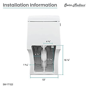 Swiss Madison SM-1T123 Virage One Piece Elongated Toilet 1.28 GPF