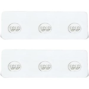 2 PCS Corner Shower Caddy Adhesive Sticker Replacement Hook, Strong Sticker Hooks for Shower Caddy Bathroom Rack Shelf Soap Dish Basket Wall Hanging, No Drilling Bath Kitchen Organizer Accessories