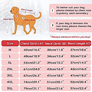 Cold Weather Dog Coats, Waterproof Dog Winter Coat Thick Padded Cozy Vest Reflective Warm Dog Vest Dog Snow Jacket with Leash Attachment Pet Winter Clothes for Small Medium Large Dogs, Red, Blue