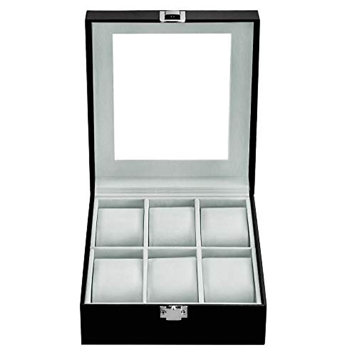 Oyydecor Watch Box 6 Slots PU Leather Case Organizer Wooden Storage Organizer for Storage and Display Men's & Women's Gift Business