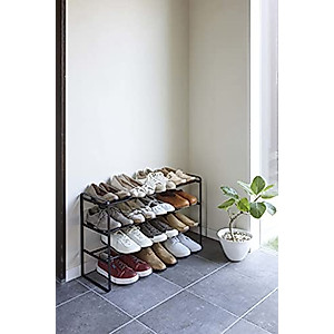 Yamazaki Frame Extendable Shoe Rack 3 Tire BK