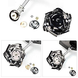 MAMaiuh Weed Trimmer Head Lawn Mower Sharpener Weed Trimmer Head for Power Lawn Mower Mini-Mower for Home Garden Lawn Repair (Black)