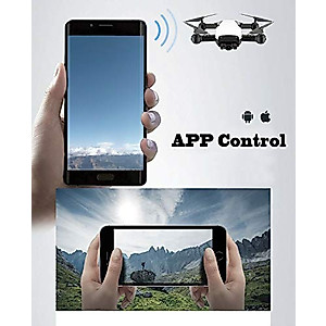 DRONE-CLONE XPERTS Drone X Pro AIR 4K Ultra HD Dual Camera FPV WiFi Quadcopter Follow Me Mode Gesture Control 2 Batteries Included (BLACK)
