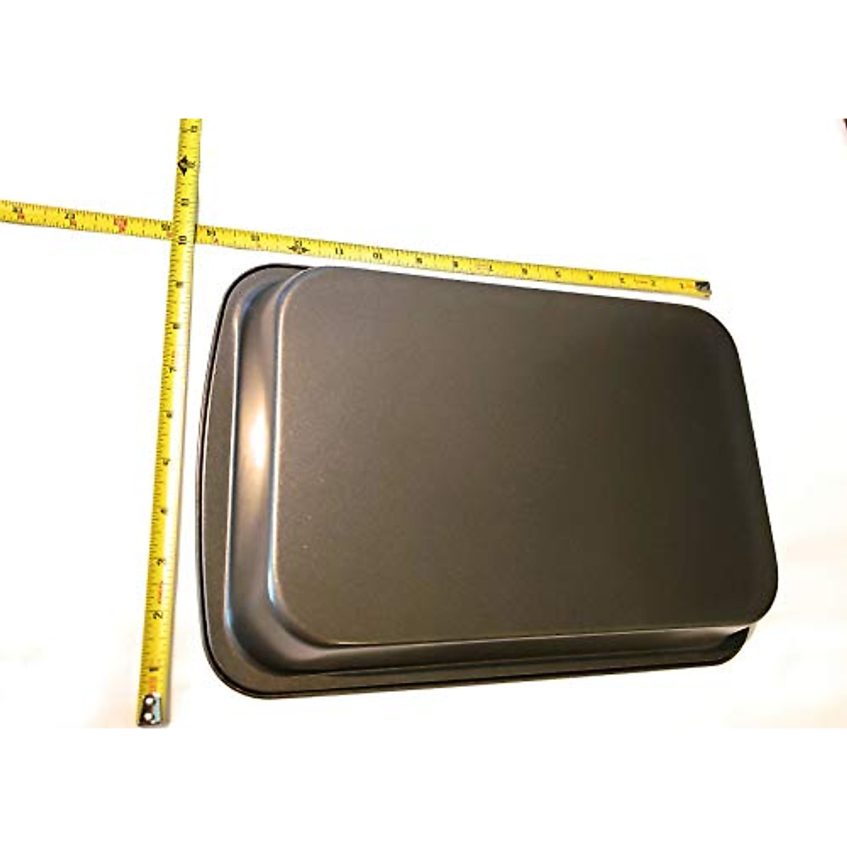 April Supply 9 inch by 14 inch Detroit Style Deep Dish Square Pizza Pan with Sauce Ladle Sicilian Rectangular Bake Dish with Stainless Steel Ladle