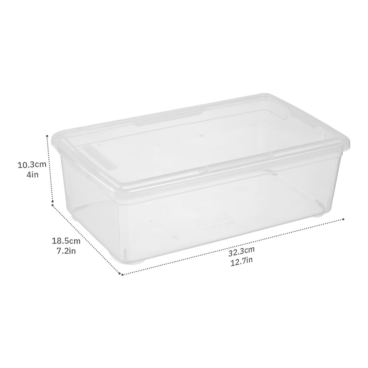 Naivees Shoe Storage Box Clear Plastic Stackable Storage box with Lid Durable Closet Containers for Shoes, Crafts and Art Supplies (12 Pack-6Qt)