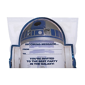 Hallmark Birthday Party Invites - Pack of 20 Star Wars R2-D2 Design