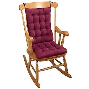 Generic. PADDED ROCKING CHAIR CUSHION SET, red,