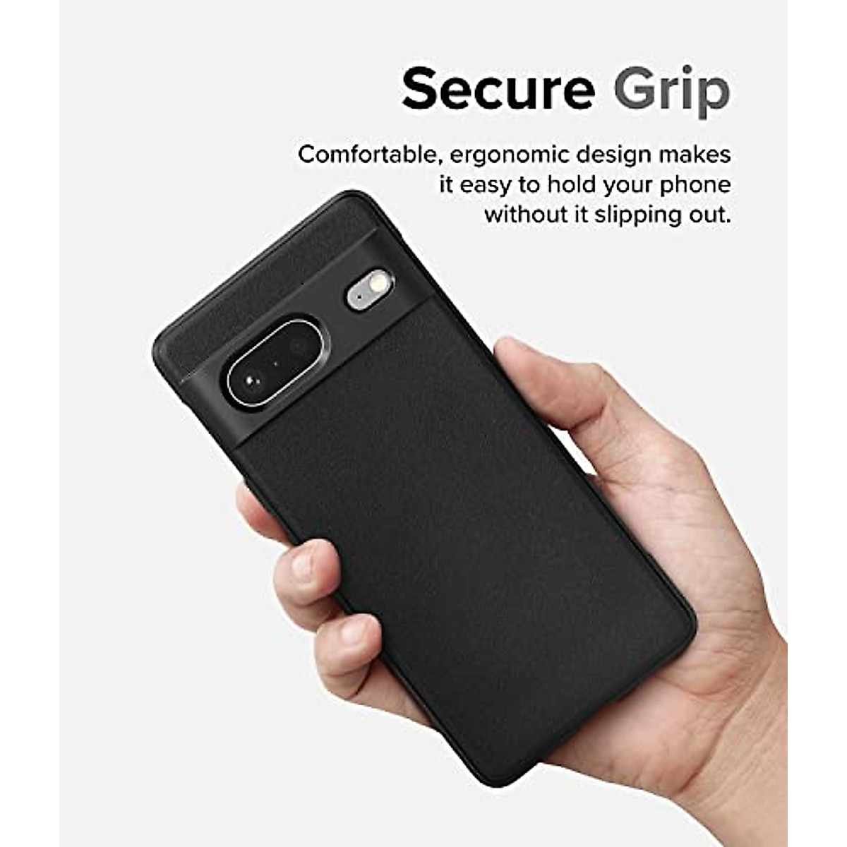 Ringke Onyx [Anti-Fingerprint Technology] Compatible with Google Pixel 7 Case 5G, Shockproof Rugged Heavy Duty Non-Slip Flexible Smudge Proof Cover - Black