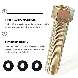 ZLYY 1/2" IPS Faucet Extension Adapter Kits, Brass Nut Fittings, Single Hole Mounting Pipe