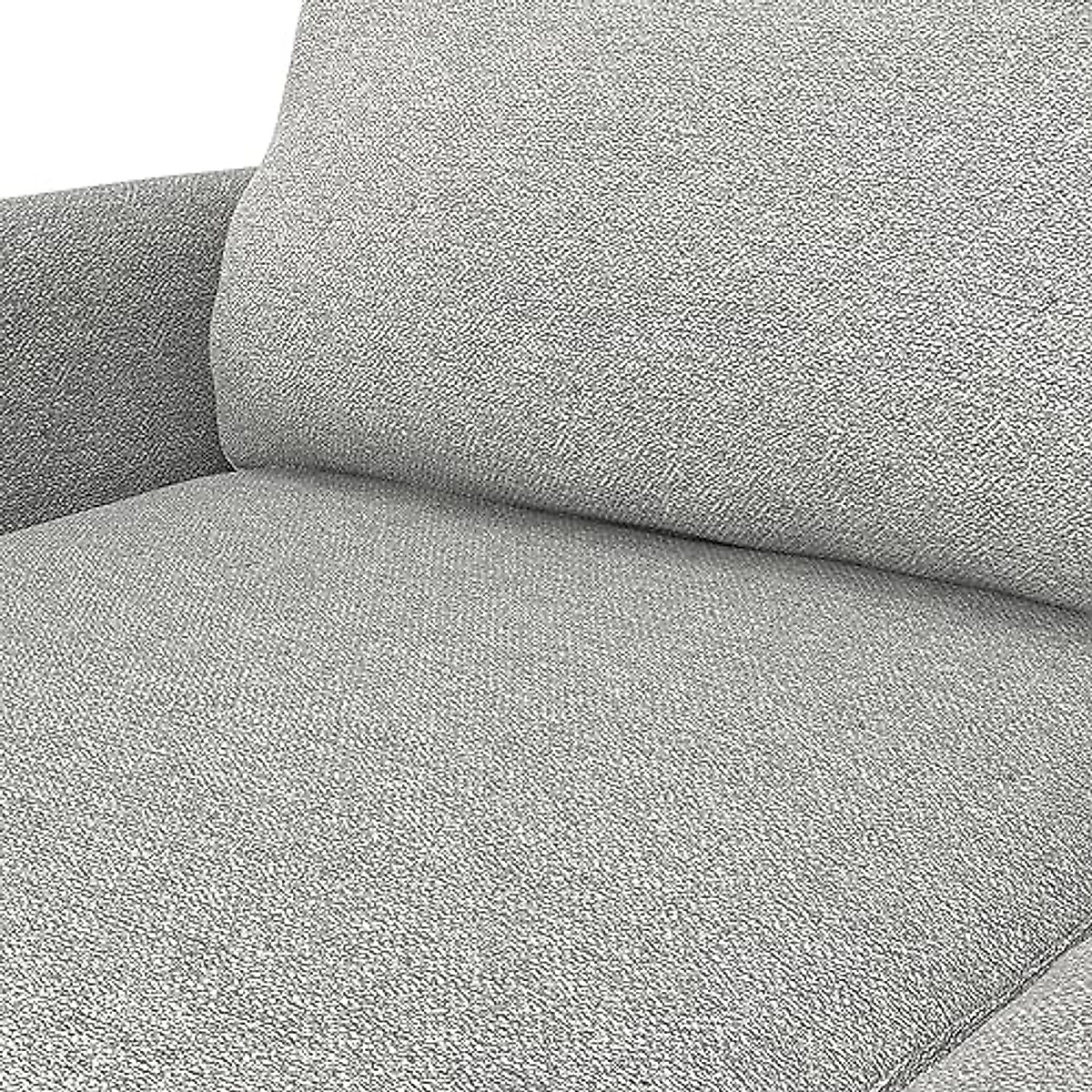 SIMPLIHOME Livingston Mid-Century Modern 90 Inch Wide Sofa in Mist Grey Woven-Blend Fabric, For the Living Room and Family Room