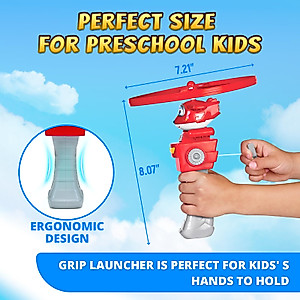 Super Wings Flying Toys, Jett Flying Toys for Kids Ages 3-5 4-8, Fun Outdoor Flying Disc Launcher Toys, Airplane Outside Flying Toys for Kids Boys Girls 3 4 5 6 7 8 Year Old