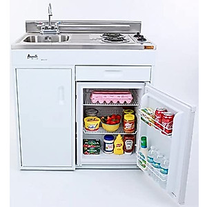 Avanti CK3616 36" Energy Star Rated Complete Compact Kitchen Stainless Steel Sink and White body