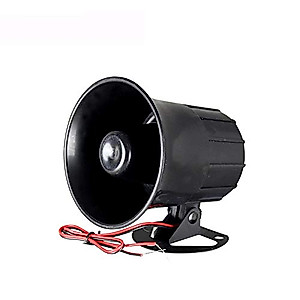Tokatuker Wired Alarm Siren Horn 15W DC 6 to 12V Security Siren with Bracket for Home Security Alarm System