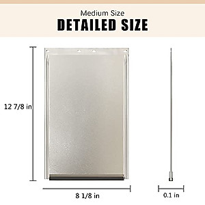 E-SDS Dog Door Replacement Flaps Medium Pet Flap Replacement for Dog Cat Doors Compatible with PetSafe PAC11-11038, 12 7/8" x 8 1/8"