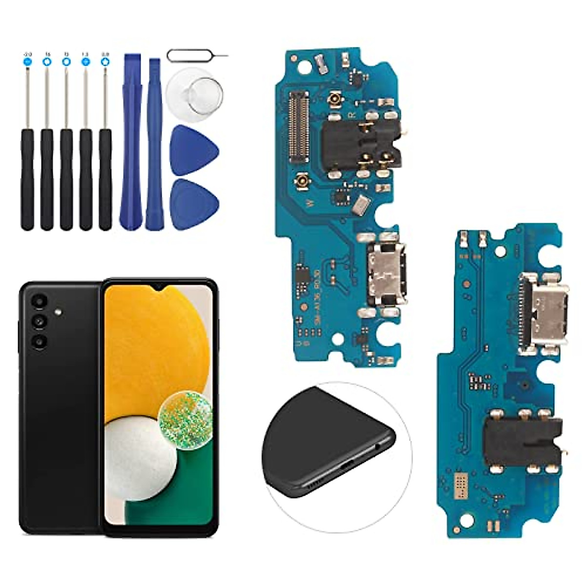 USB Charging Port for Samsung Galaxy A13 5G Dock Connector Charger Board Flex Cable Assembly Replacement for A316U A316F with Tools(Not for A13 4G)