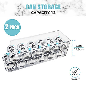 SCAVATA 3 Pack Soda Can Organizer for Refrigerator