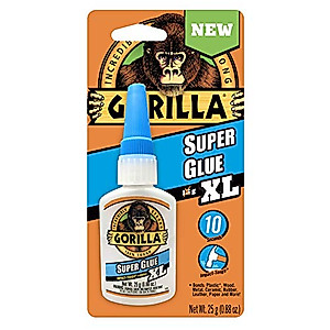 Gorilla Super Glue XL, 25 Gram, Clear, (Pack of 1)