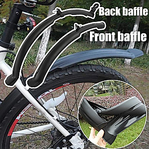 Kemine 2PCS Bike Fender Mudguard Adjustable Dovetail Cycling Tire Bicycle Splash Guard Front/Rear Set Mountain Road fits for seatpost Diameter Less Than 34mm of The Various Mountain Bike (A)