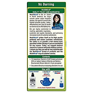 NeilMed's Sinus Rinse Extra Strength Pre-Mixed Hypertonic Packets-for Sinus Relief, 70 Count Box (Pack of 2)