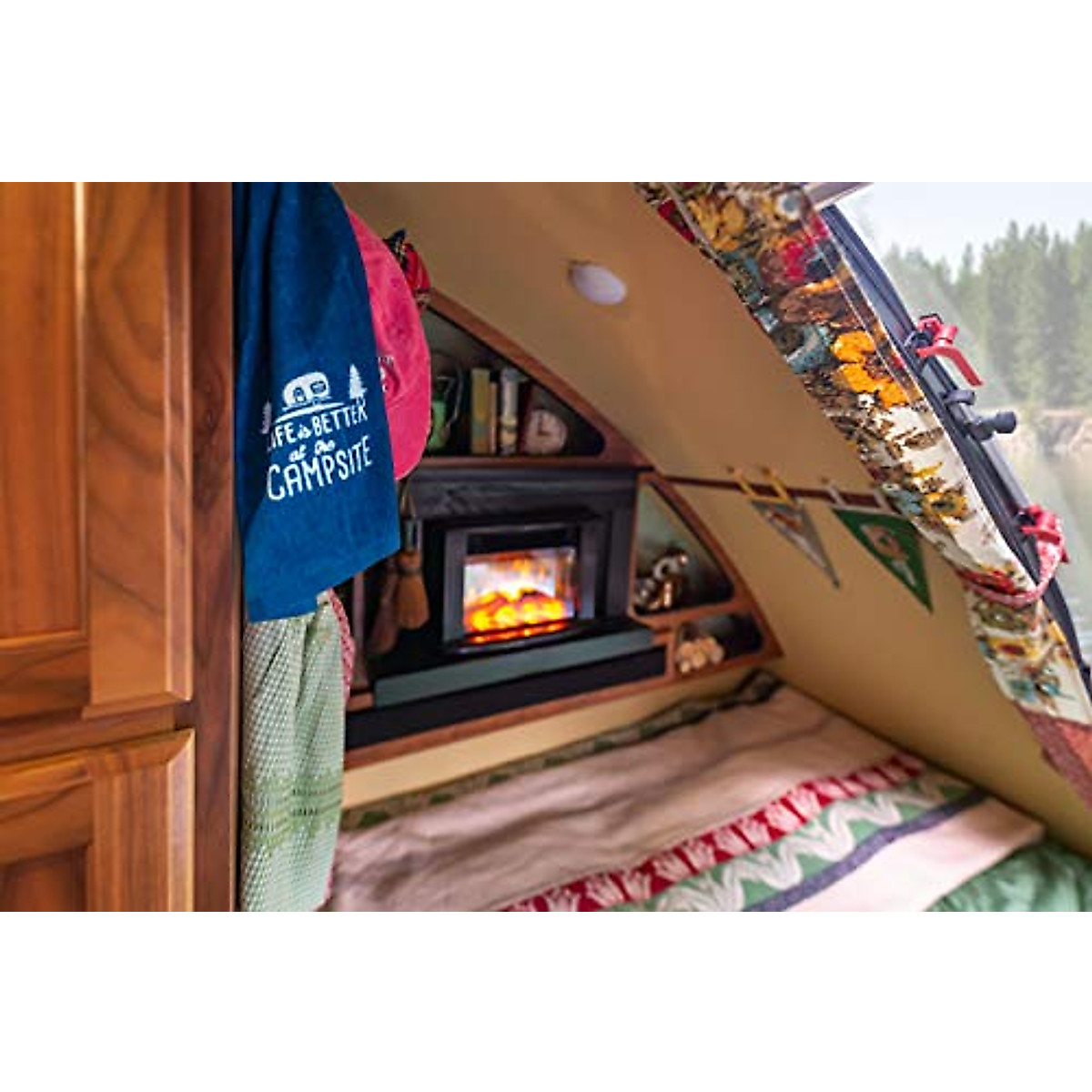 Camco Life is Better at The Campsite RV Dish Towel Set - Perfect for Drying Hands and Dishes - Includes a Set of (2) Towels - 27-Inches x 16-1/2-Inches (53301)