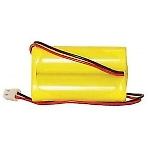 (Pack of 2) Replacement Battery for Emergency Light EXIT Sign 4.8V 700mAh NiCad - Length 1-1/8 in, Width 1-1/8 in, Height 1-7/8 in.