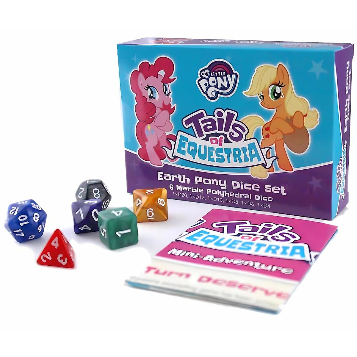 My Little Pony: Tails of Equestria Dice Bundle: Pegasus, Unicorn and Earth Pony Dice Plus Friendship Tokens
