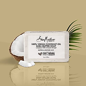 SheaMoisture Shea Butter Soap for All Skin Types 100 percent Virgin Coconut Oil Cruelty Free Skin Care 8 oz 4 Count