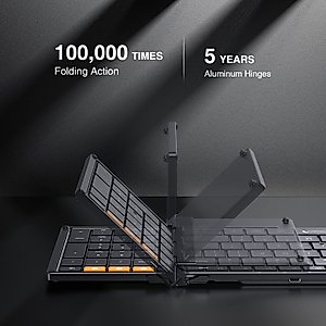 ProtoArc XK01 Folding Bluetooth Keyboard and EM11 Wireless Ergonomic Mouse Combo