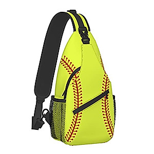 JDEIFKF Softball Sling Bag Chest Bag Sport Softball Crossbody Bags For Mens Womens