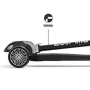 Jetson Scooters - Triton 3 Wheel Kick Scooter (Black) - Collapsible Portable Kids Three Wheel Push Scooter - Lightweight Folding Design - High Stability Lean-to-Steer Safety