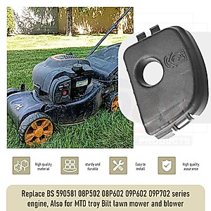 595660 Air Cleaner Cover & 799579 Air Filter Kit Compatible with B&S 590581 08P502 08P602 09P602 09P702 Series Engine for MTD Troy Bilt Lawn Mower and Blower - 2Pack