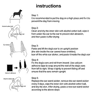 Dog Ear Stand Sticker Up Support Tool, Dog Ear Cover Ear Stand Up for Dogs Dog Ear Fixed Correction Vertical Holder Doberman Ear Posting Kit for Doberman Pinscher Dog (Brown, 10x5cm)